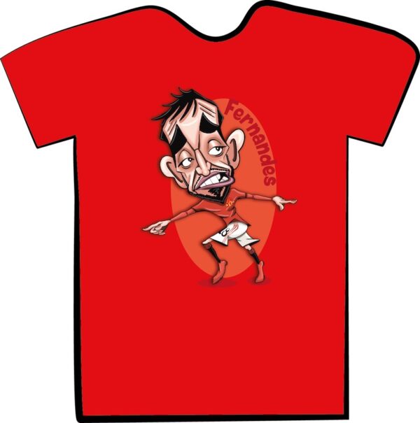 T Shirt - Man Utd - Fernandes caricature - Mick Wright Caricatures ...